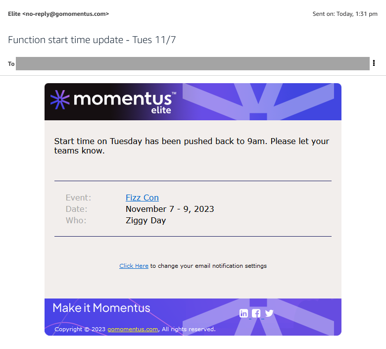 Notify Staff of Event Detail Changes – Momentus Support Center
