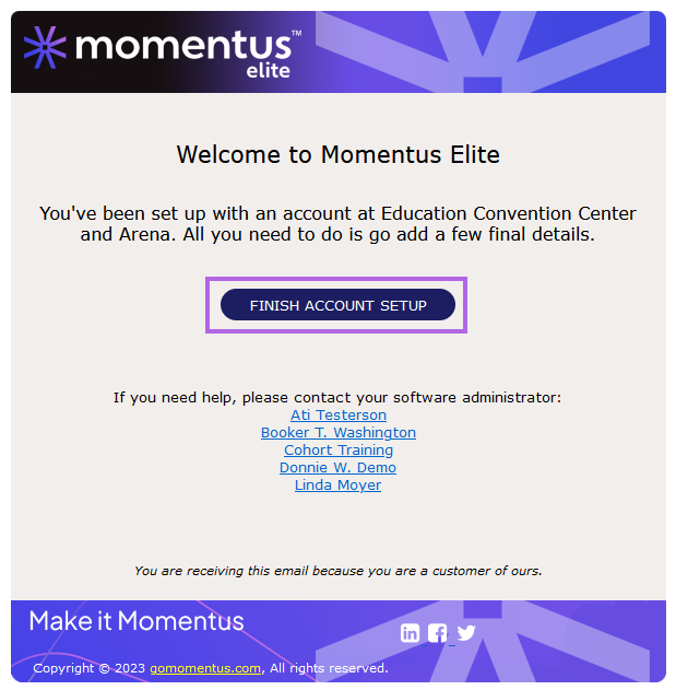 Send a New User an Activation Email – Momentus Support Center