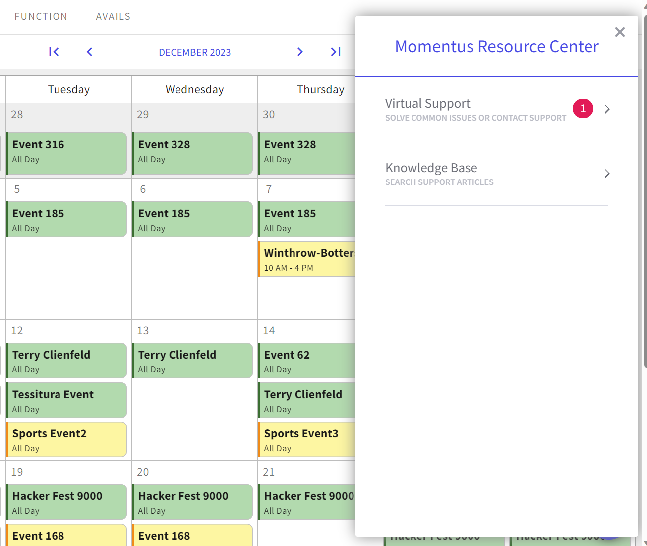 January 2024 Update – Momentus Support Center
