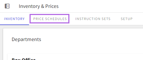 Create a Price Schedule – Momentus Support Center