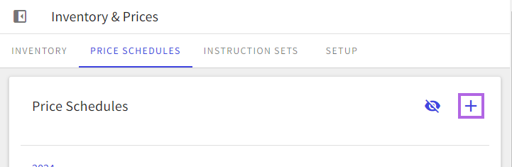 Create a Price Schedule – Momentus Support Center